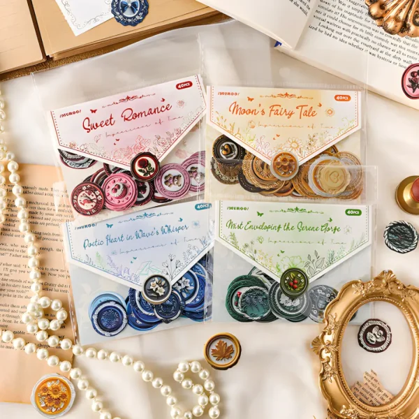 Vintage Paper Seal Sticker Pack - Archival Labels for Journals ...